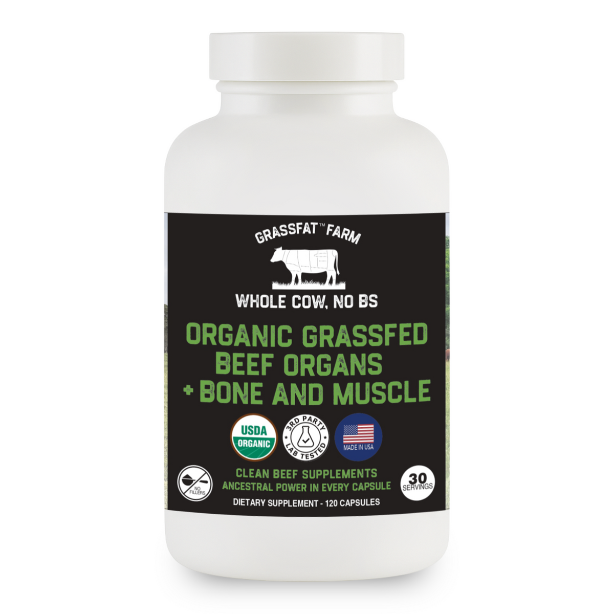 Organic Grassfed Beef Organs Supplement + Bone & Muscle - – Grassfat ...